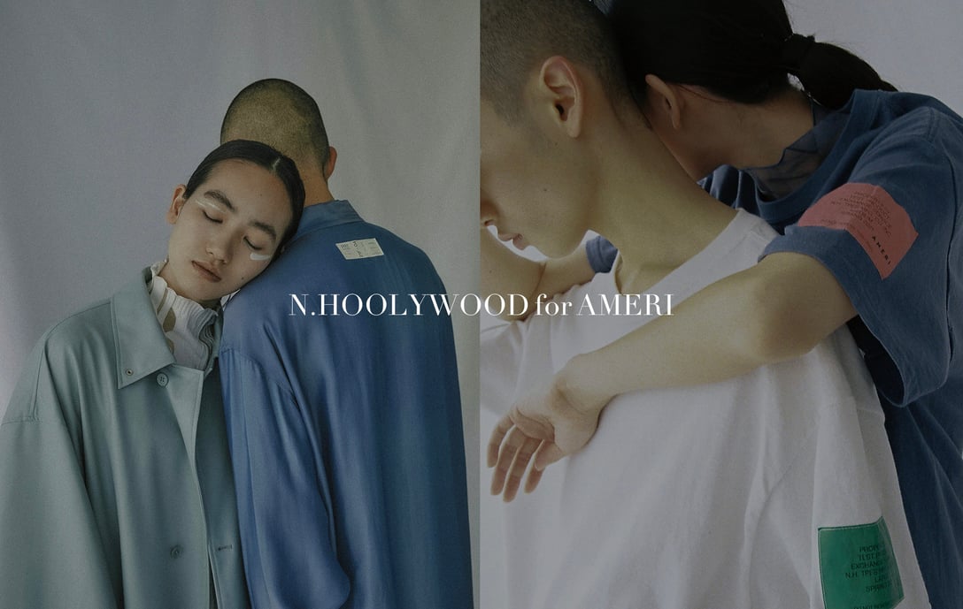 アメリがN.ハリウッドに別注、ユニセックスのフェイクレザージャケットやTシャツを発売