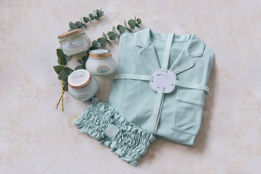 SABONがGUと4年ぶりにコラボ ミントをテーマに“ボディケアを楽しめる”ラウンジウェアを販売