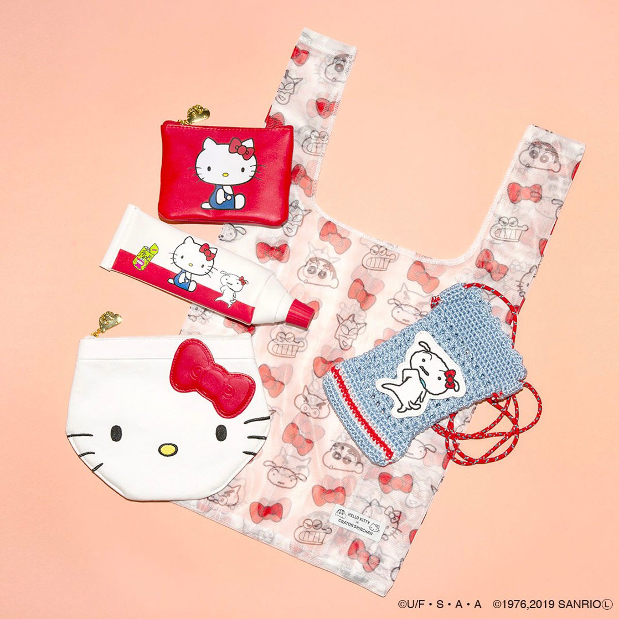 45周年迎えるハローキティがクレヨンしんちゃんとコラボ、ビームス ジャパンで限定アイテム発売