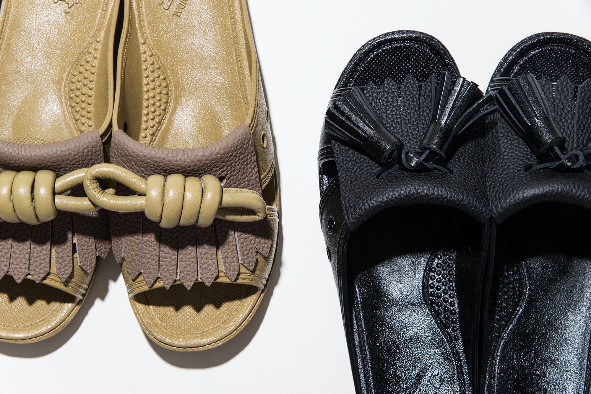 ベンチ×イッチ、シュランケンカーフレザーを使用した便所サンダル発売