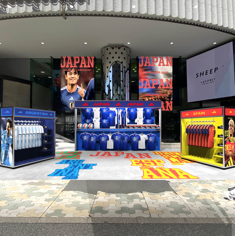 ラフォーレ原宿にW杯を記念した期間限定ストア 日本戦のパブリックビューイングも